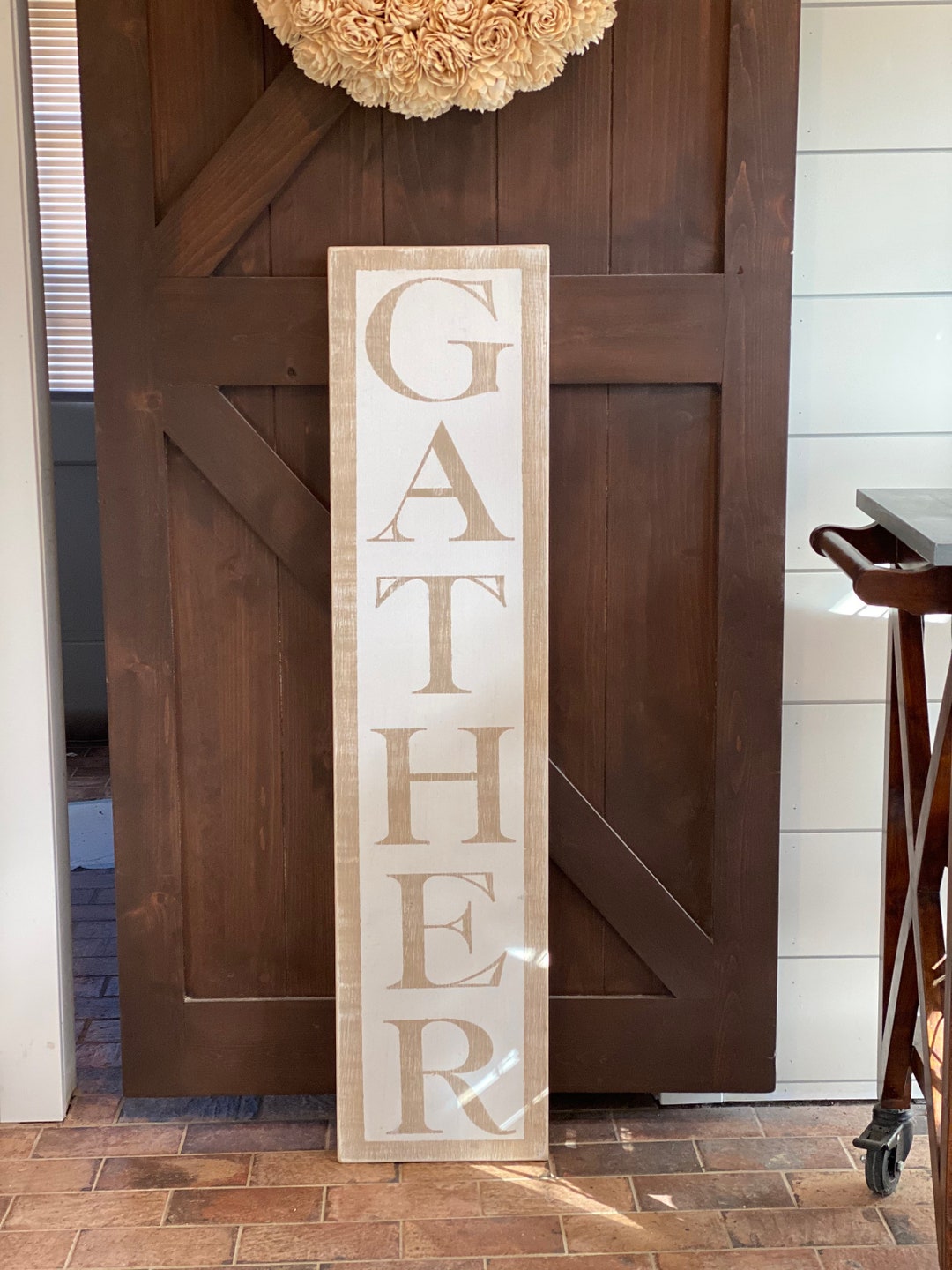 Gather Sign Vintage Gather Farmhouse Gather Distressed - Etsy