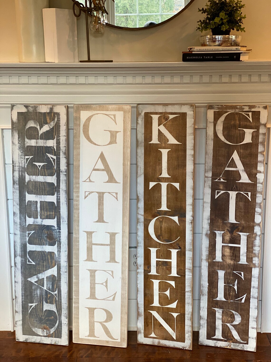 Gather Sign Vintage Gather Farmhouse Gather Distressed | Etsy