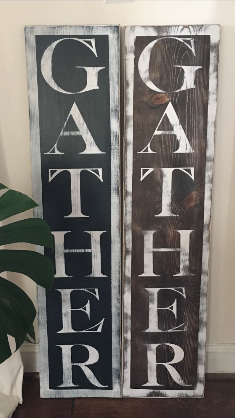 Gather Gather Sign Kitchen Sign Dining Room Sign Rustic - Etsy