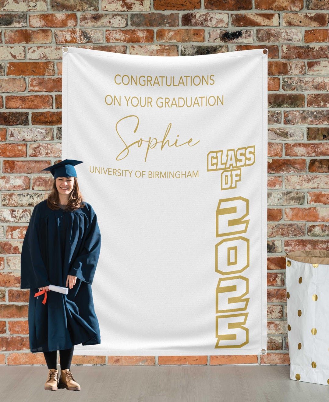 Class of 2025 Custom Graduation Party Banner, Personalised Grad School ...