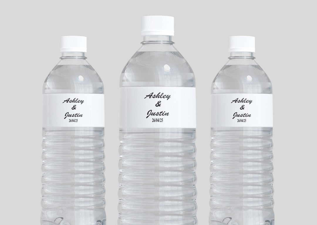 Custom Water Bottle Labels for Events Birthdays Wedding Favors ...