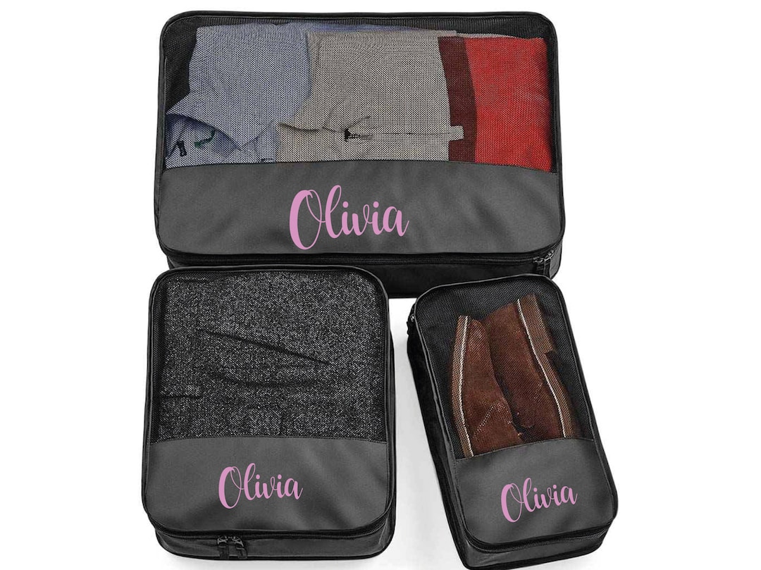Personalised Packing Cubes, Packing Cube Set, Travel Accessory, Travel ...