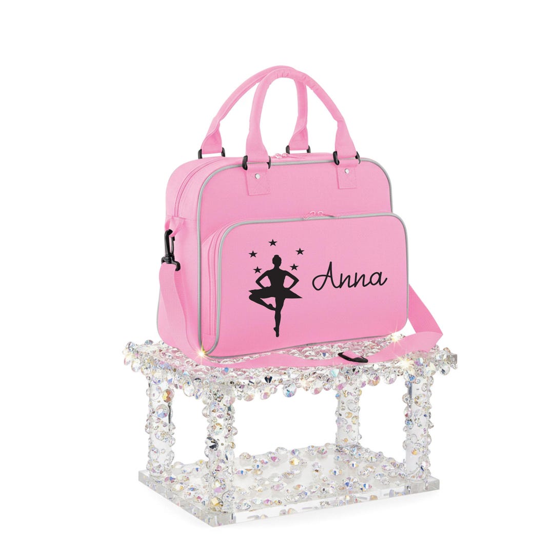 Personalised Cheer Bag for Girls – Custom Name Dance Duffel With Front ...