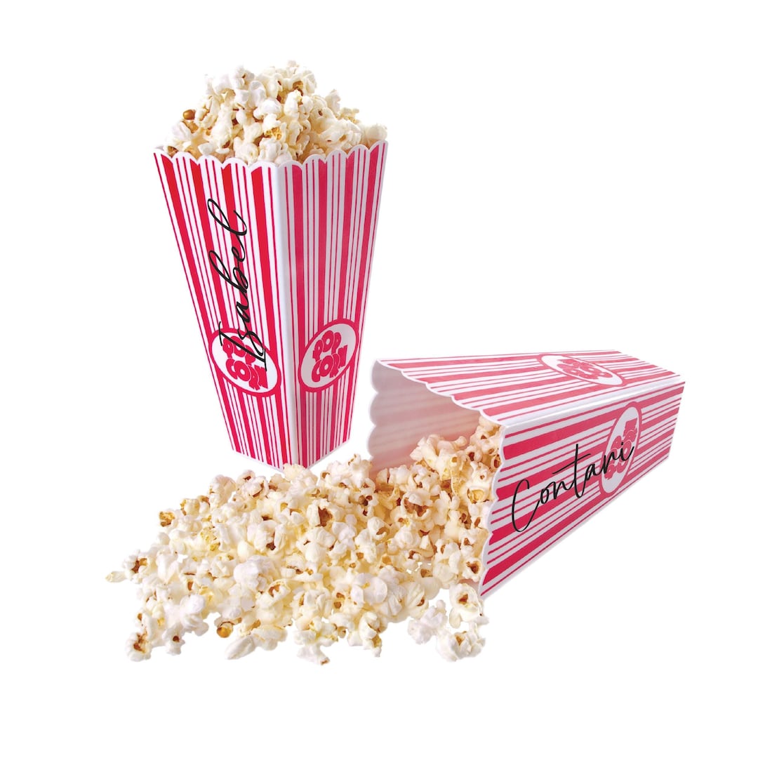 Custom Popcorn Bucket With Name for Movie Night, Personalised Popcorn ...