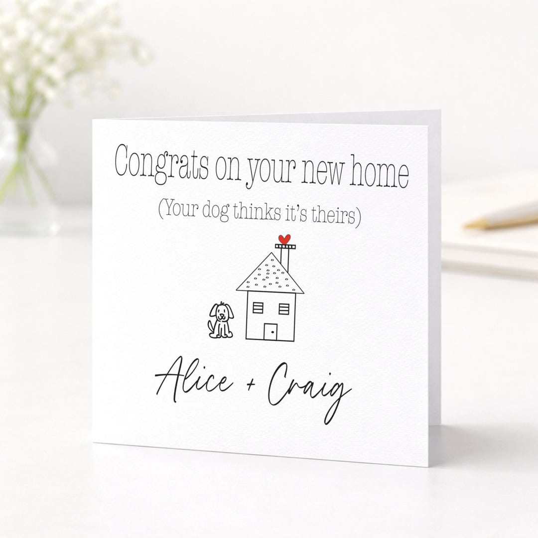 Personalised New Home Card for Pet Owners, Pets Just Moved Card, Moving ...