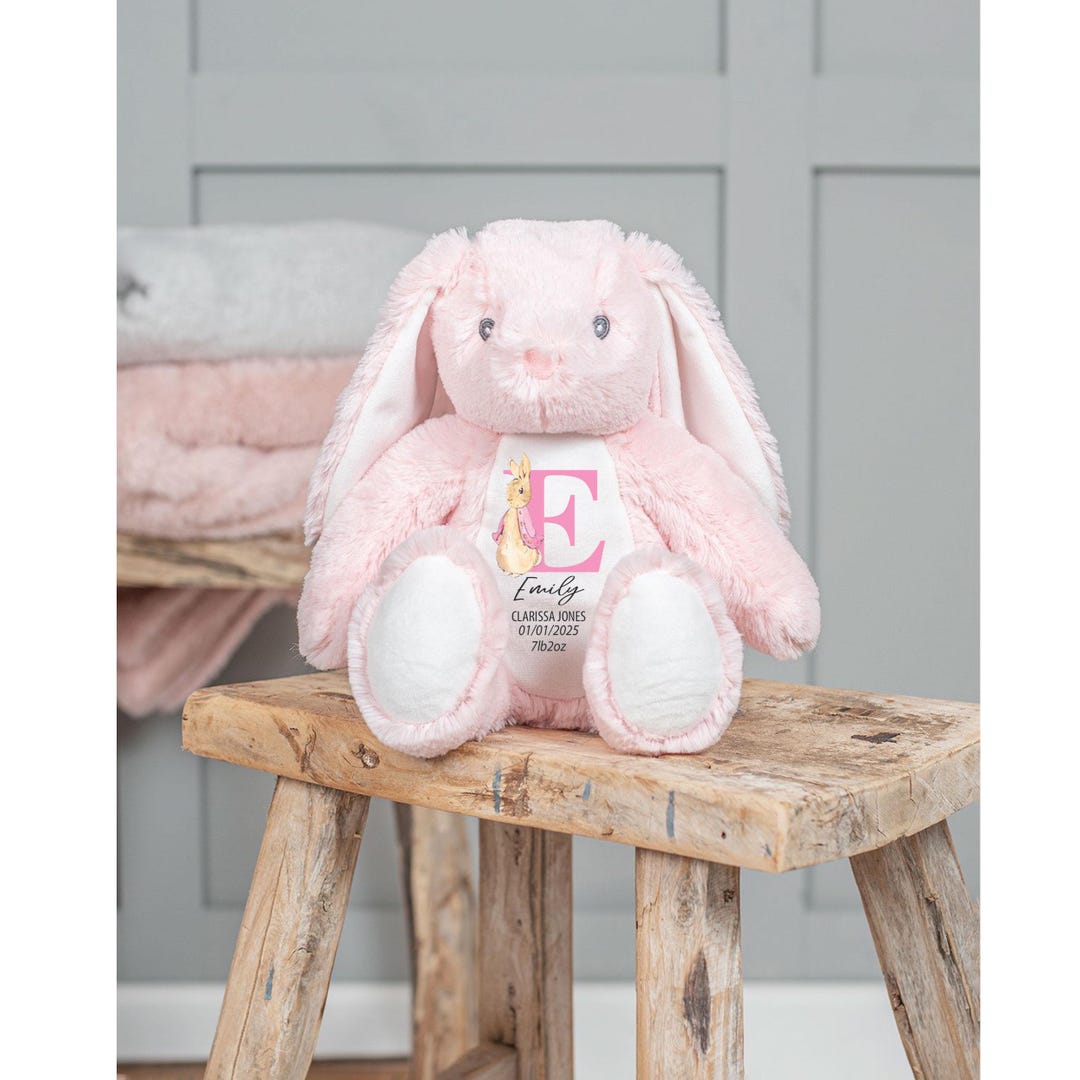 Personalized Bunny Teddy: Custom Newborn Keepsake Gift - Etsy UK
