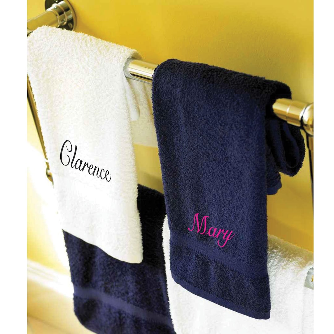 Personalised Towel With Name, Custom Embroidered Towels, Monogrammed ...