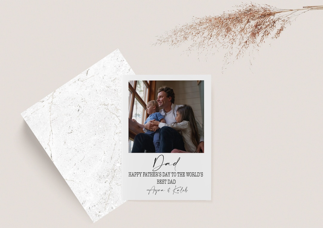 Happy Father's Day Card, Father's Day Photo Card, Personalised Father's ...