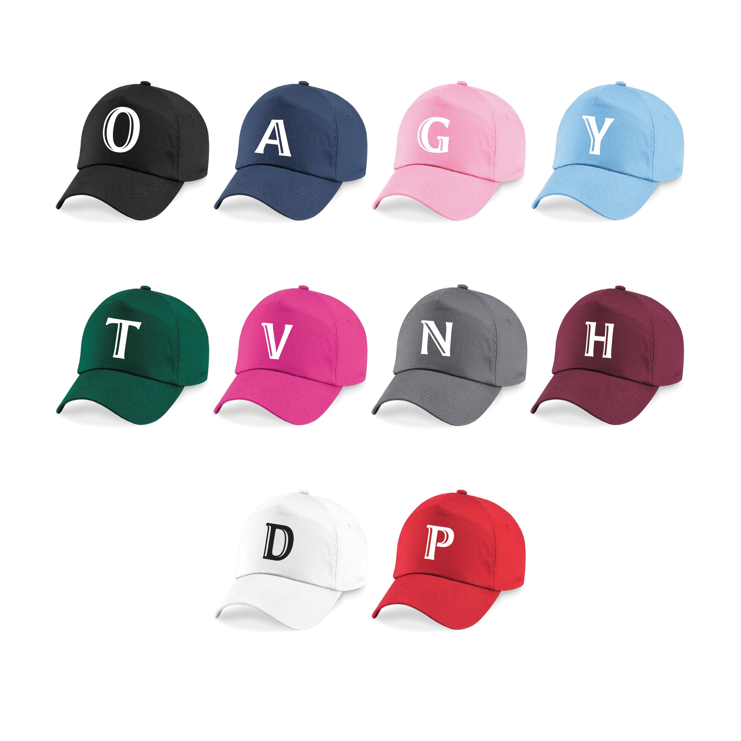 Adults and Kids Alphabet Letter Baseball Cap - Etsy