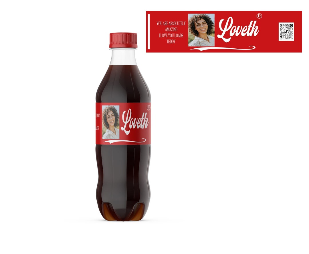 Personalised Cola Regular 500ml Bottle Label Sticker Wrapper Birthday ...