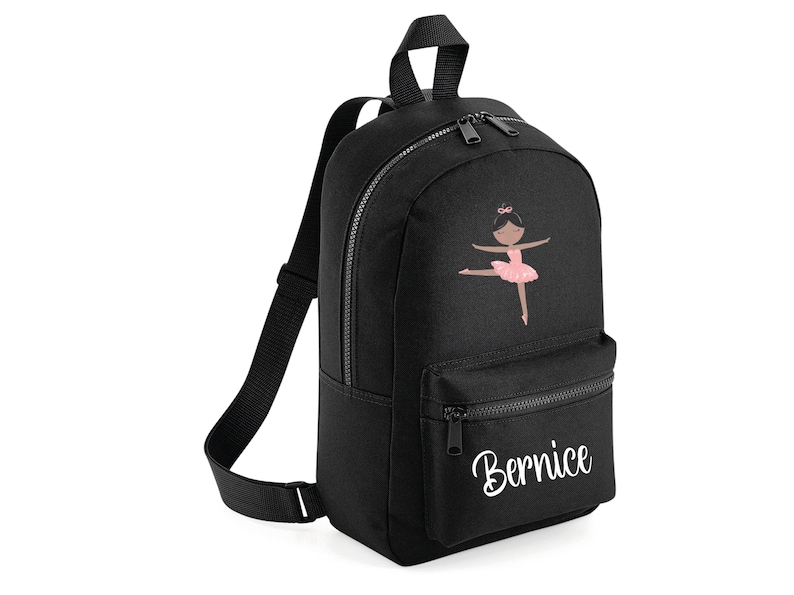 Personalised Ballerina Kids Backpack Custom With Name Choice of Colours ...