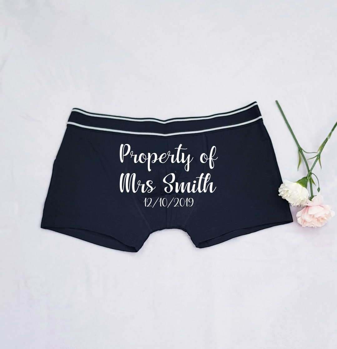 Personalised Groom Boxers, Personalised Wedding Boxers With Wedding ...
