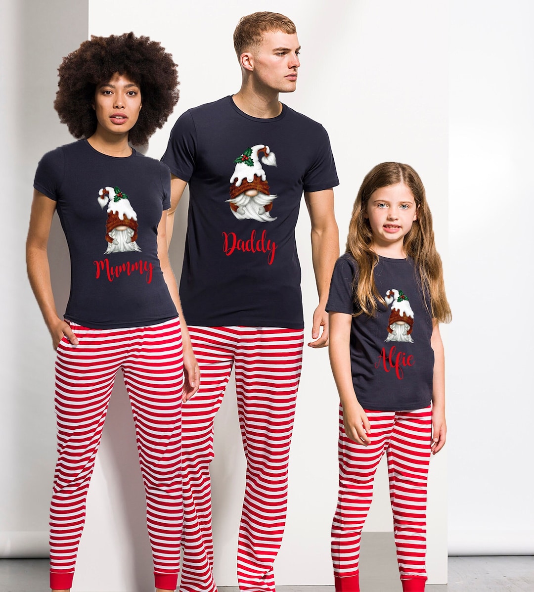 Matching Family Christmas Pyjamas, Christmas Pudding Gnome Christmas ...