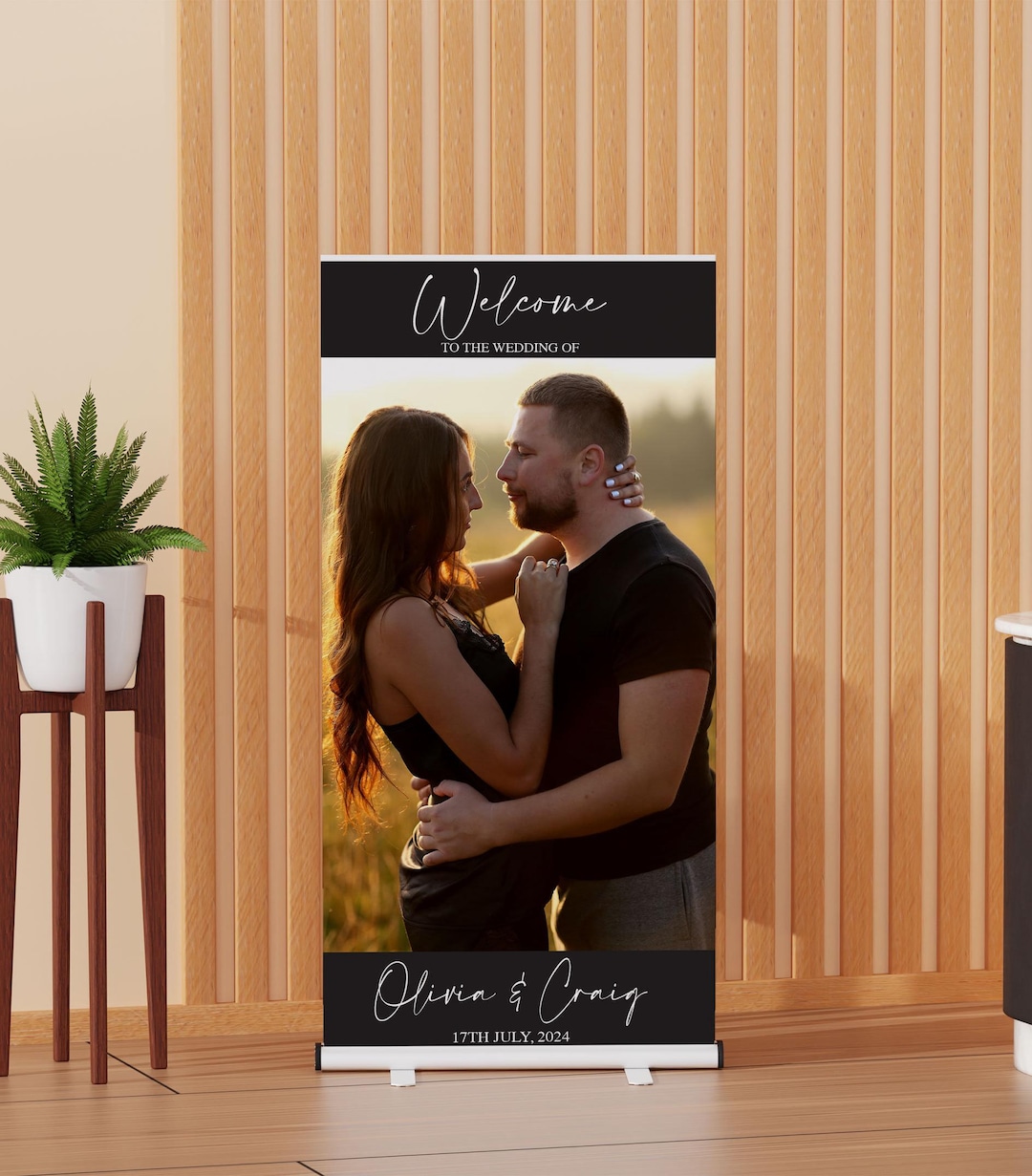 Custom Wedding Retractable Banner Stand INCLUDED With Full Color Print ...