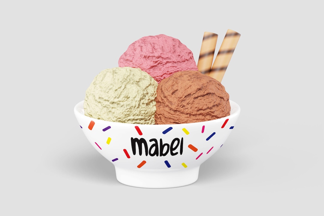 Personalized Ice Cream Bowl - Etsy