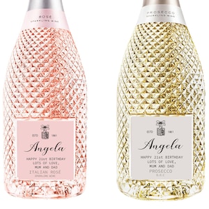 Personalised Prosecco Champagne Wine Label Vinyl Sticker Funny Novelty ...