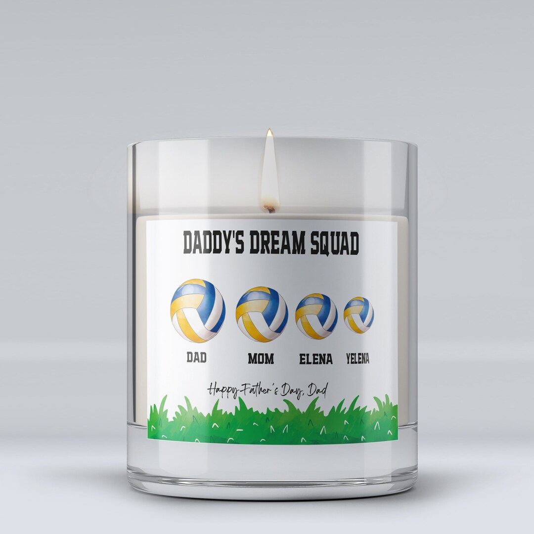 Personalised Candle for Him, Dads Netball Team Dream Squad, Birthday ...