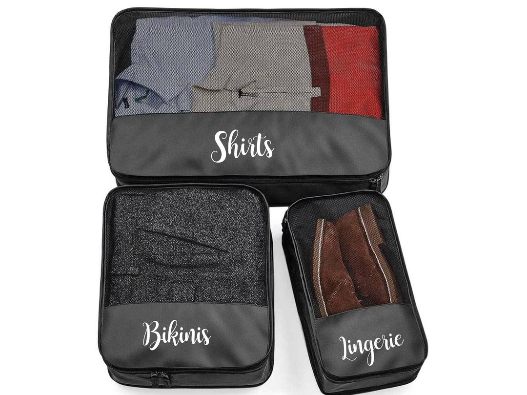 Personalised Packing Cubes, Packing Cube Set, Travel Accessory, Travel ...