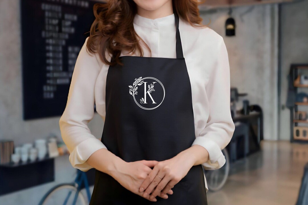 Personalised Initial Apron, Custom Letter Monogram Apron, Gift for Her ...