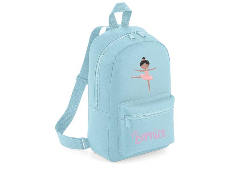 Personalised Ballerina Kids Backpack Custom With Name Choice of Colours ...