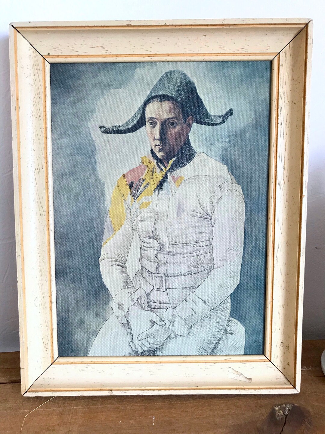 Harlequin by Picasso, Reproduction on Canvas, Framed - Etsy