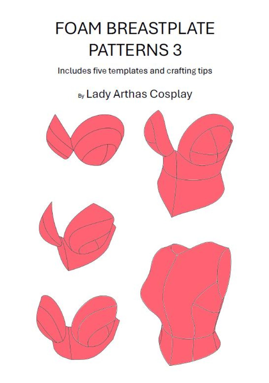 Foam Breastplate Patterns VERSION 3 - for Bigger Cup Size - Etsy