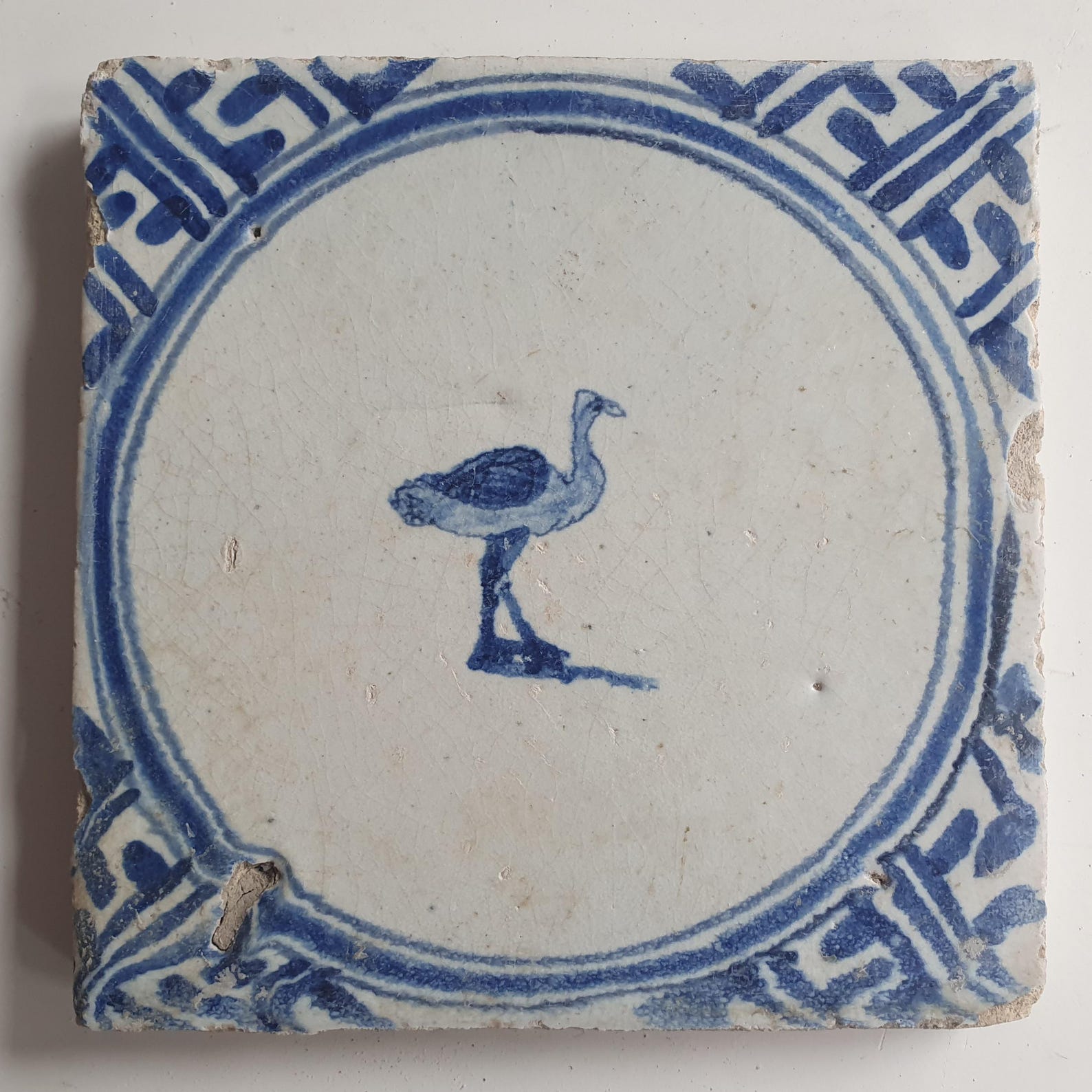 Antique Dutch Circle Tile - Wan-li Cirkel - Dated Around 1660, Wan-li ...