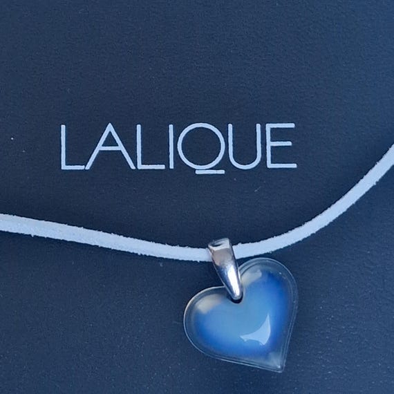 Lalique crystal heart pendant store