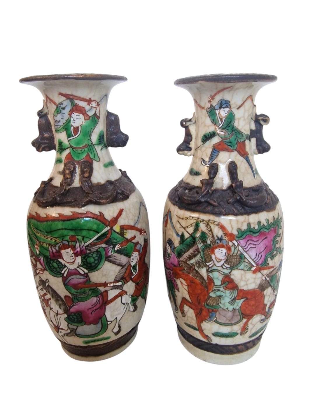 Nanking Chinese Vases, Ca 1920-1950, Gemerkt, Chinese Porcelain ...