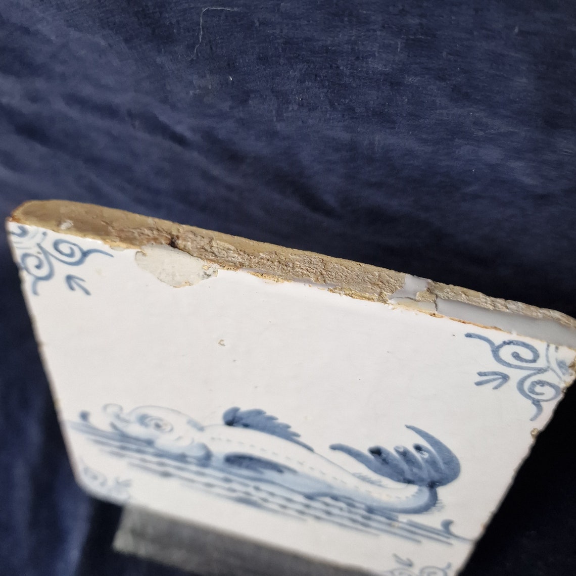 Fish Dutch Delft Blue Tile Nederlandse Tegel Op Zee Grond - Etsy