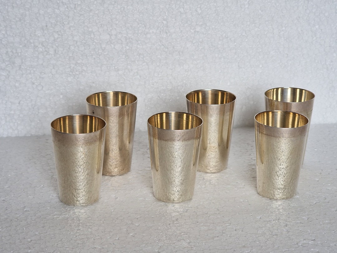 Silver Antique Wodka Schnaps Liqueur Goblets Complete Set 830S Germany ...