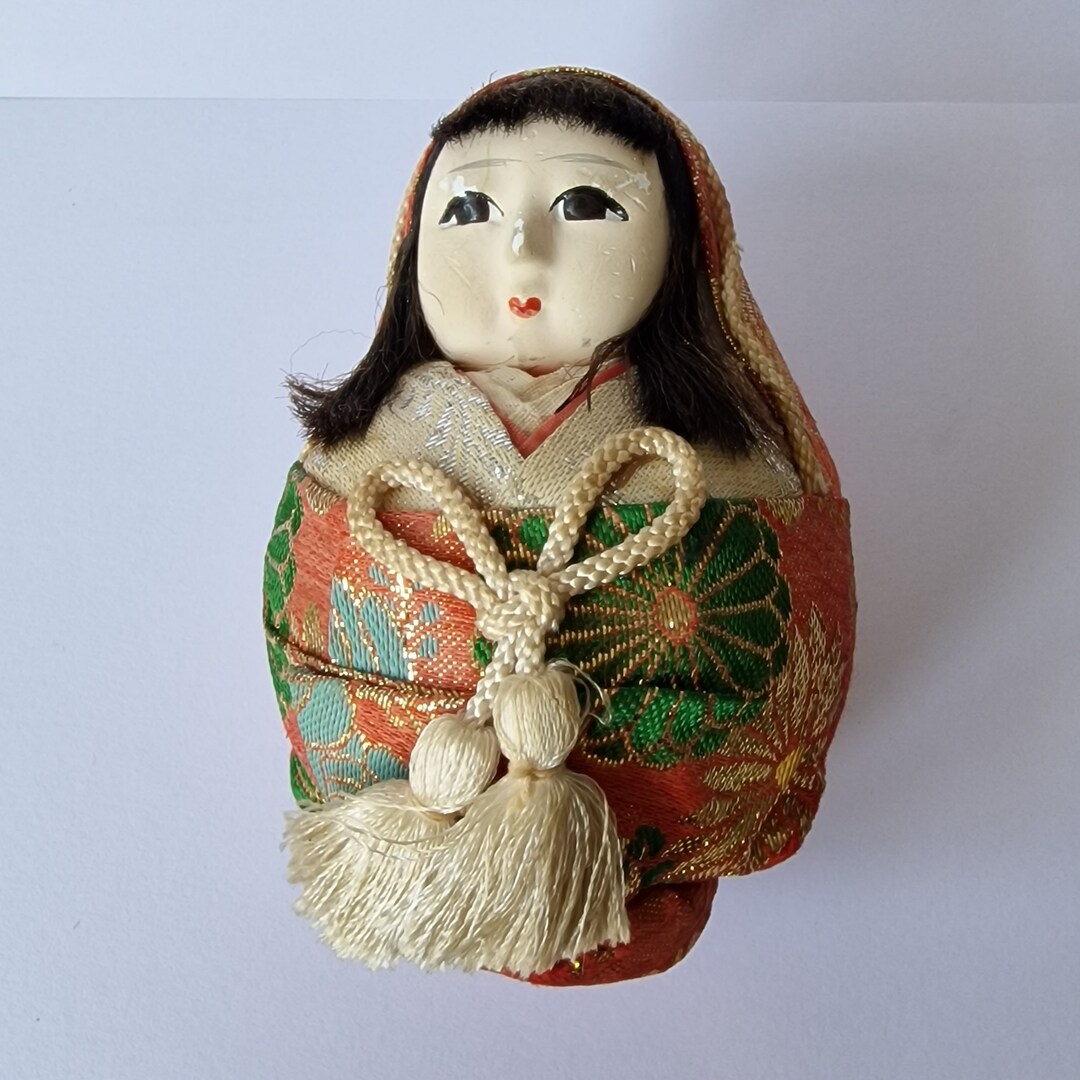 Japanese Doll, Given at Marriages for Prosperity, Midcentury Figure ...