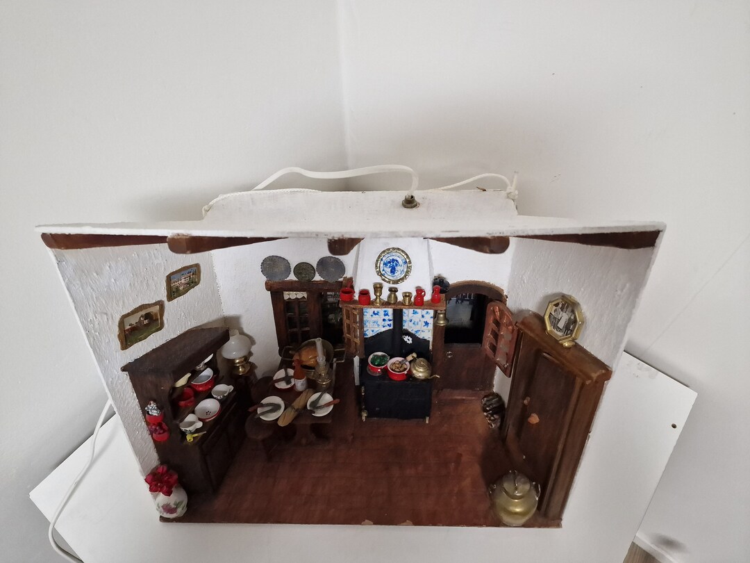 3d Diorama Antique Dutch Farm Bavelaar Kijkkast With Antique Delft ...