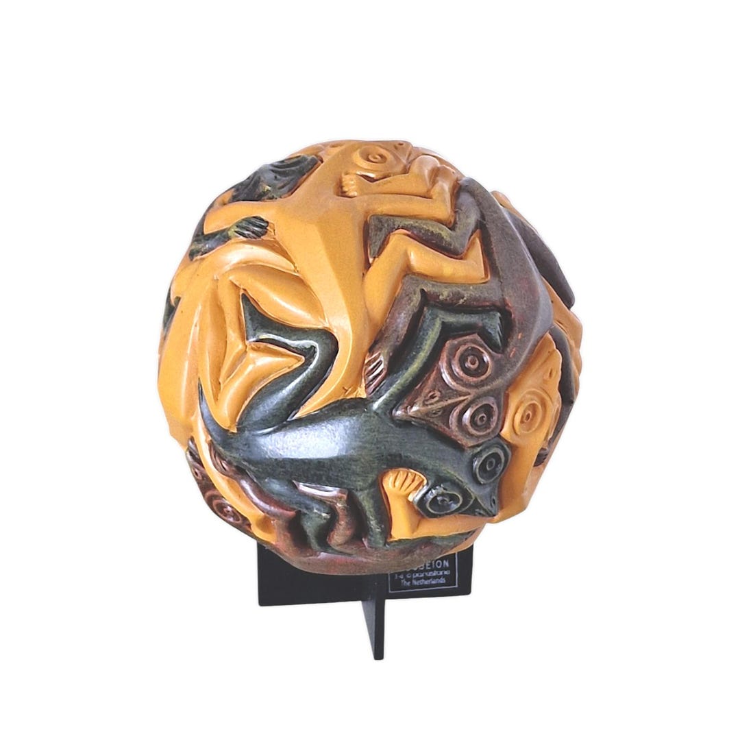 M.C. Escher, Large 3D Sphere on Stand, Lizards Geckos, Mouseion, Museum ...