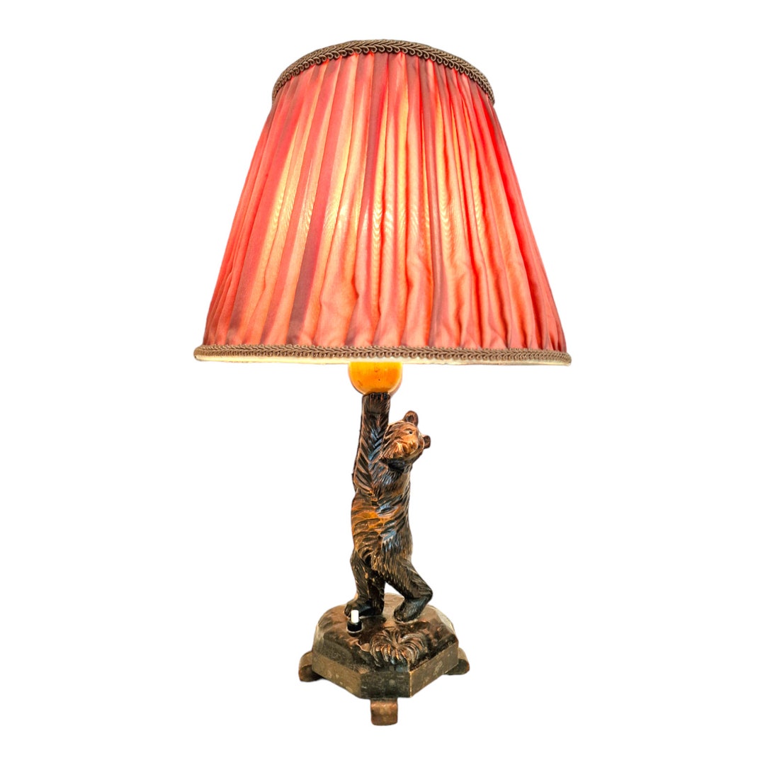 Schwarzwald Blackforrest Boar Table Lamp Zwarte Woud Handcarving Hunter ...