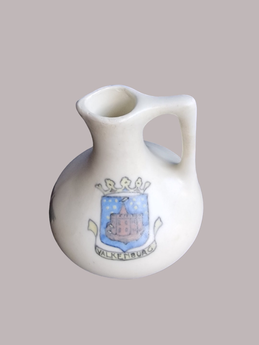 Valkenburg! De DISTEL Amsterdam POTTERY Plateel ! Art Nouveau Kannetje ...