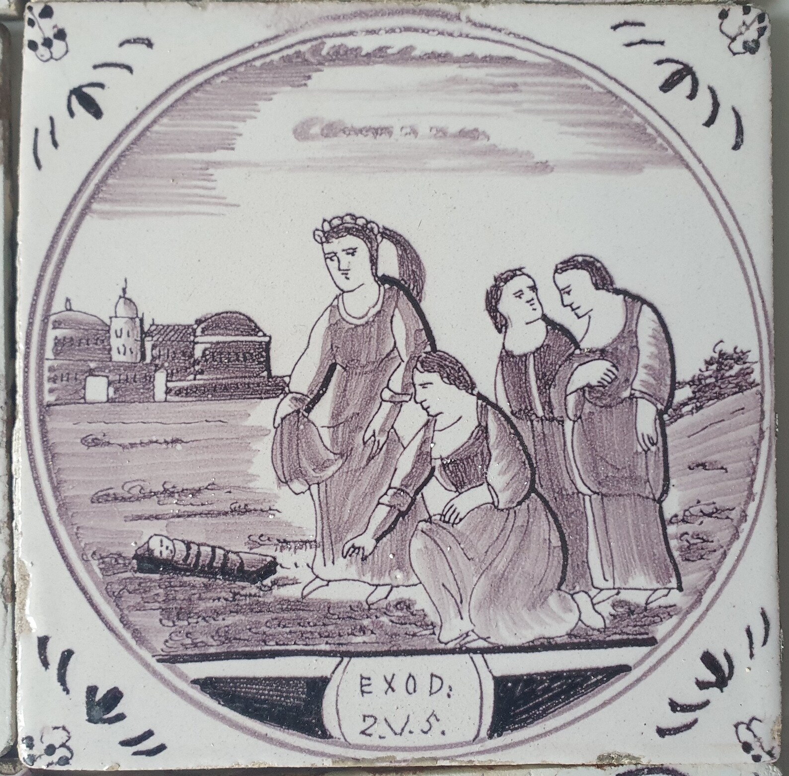 Nine 9 X 18th Century Antique Dutch Tiles Manganese Bible Biblical ...