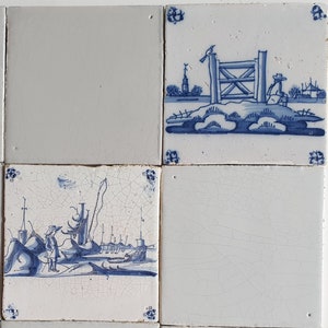 16 Delft Tiles Dutch White Tilefield Field Ca 13x13 Cm Build-in Perfect ...