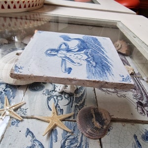 MERMAID MAN Mythology Tile, Delft Amsterdam Canalhouse Seacreature ...