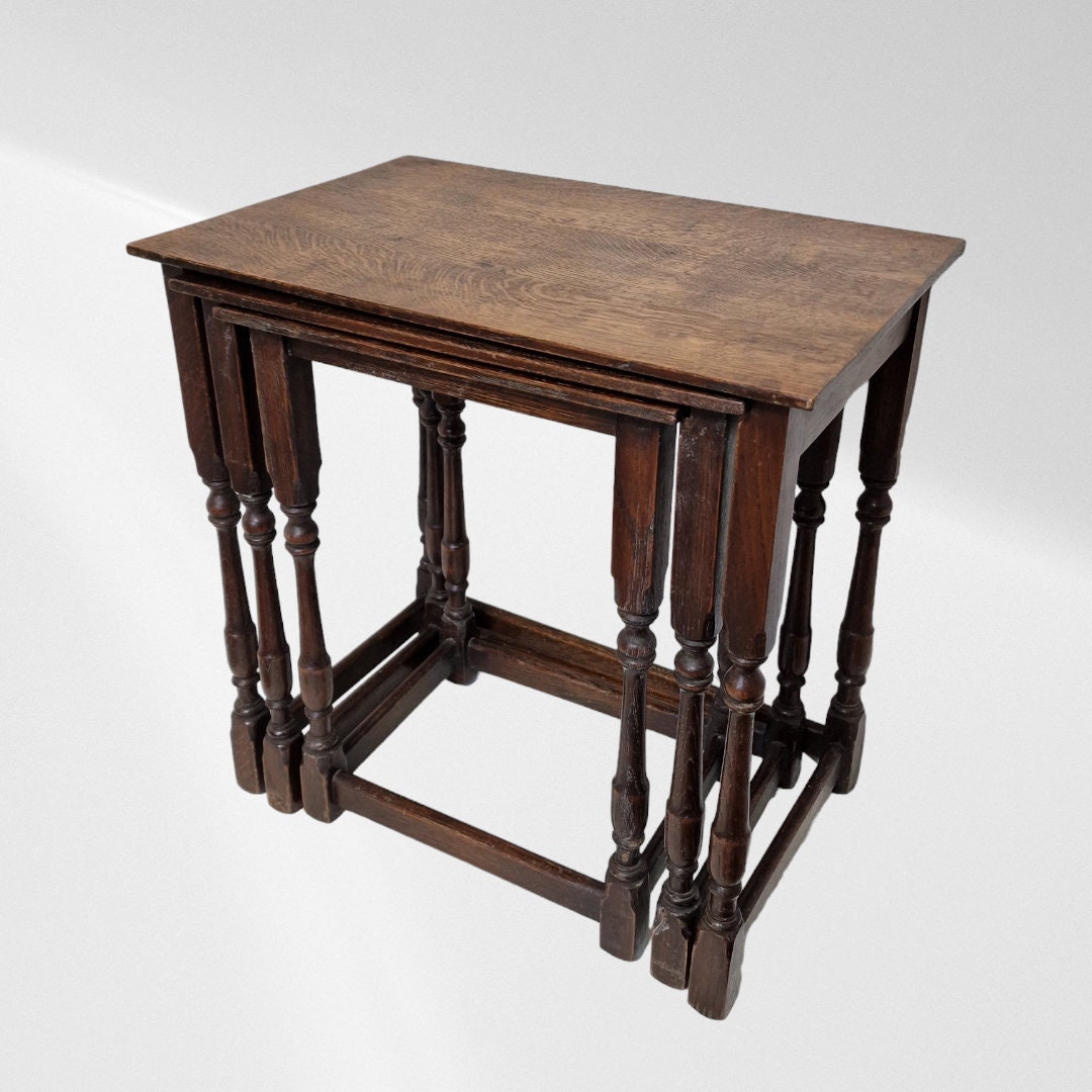 Old Vintage Castle French Nesting Tables, Antiquenest, Mimiset Set 3 ...