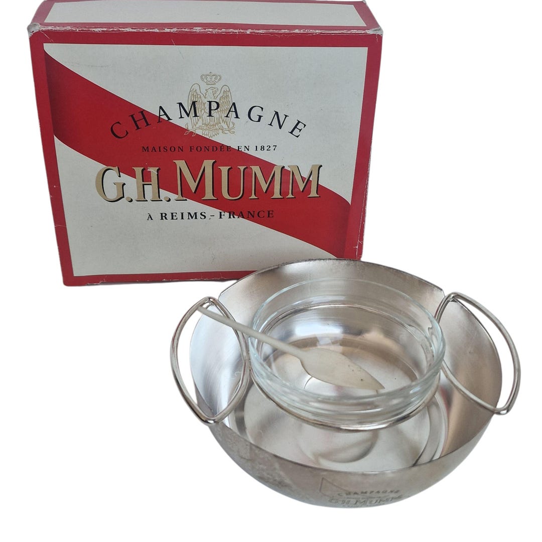 Vintage GH Mumm Silver Plate Caviar Server, French Champagne Cooler ...
