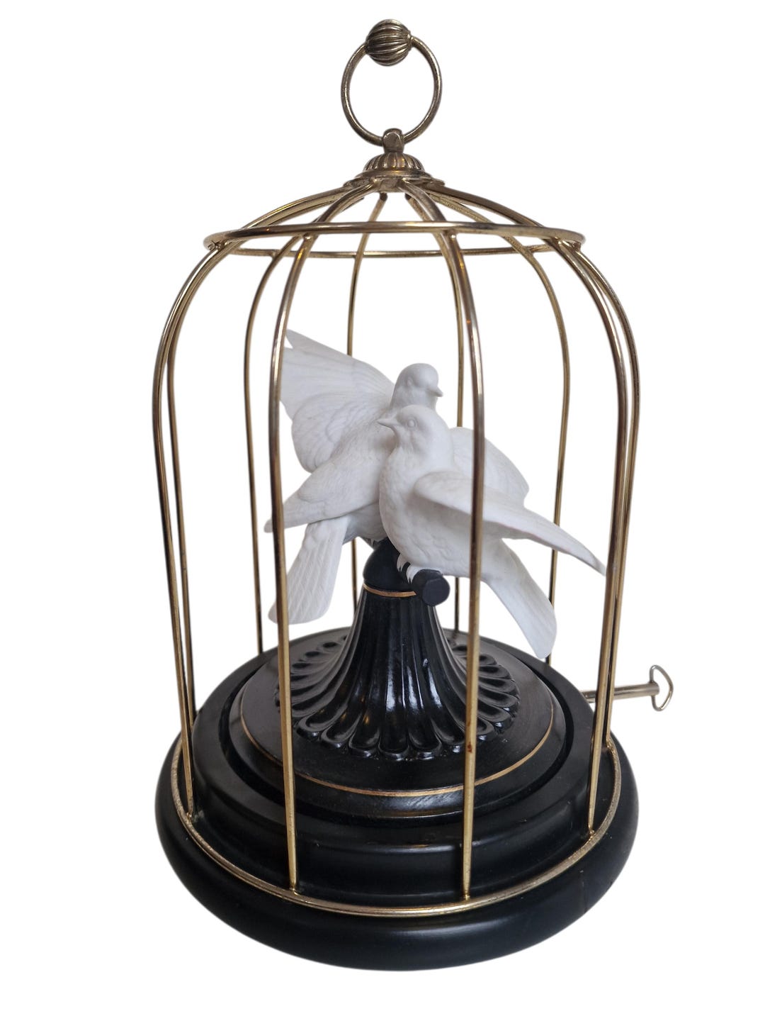 Franklin Mint Birds of Love Music Box – Porcelain Doves, Brass Cage ...