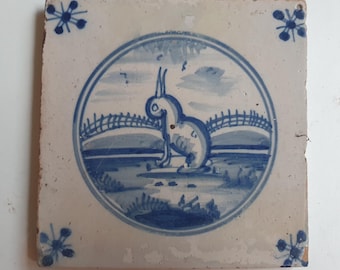 Antique 18th Century Dutch Delft Tile With a Fox - Etsy