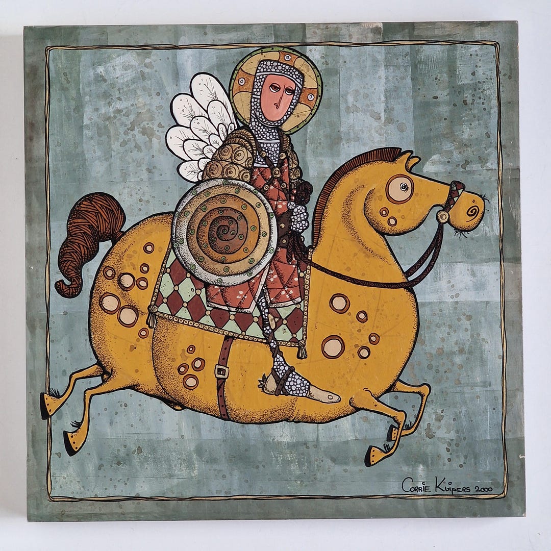 St George Modern Icon Painting, Knight, Corrie Kuipers, the Netherlands ...