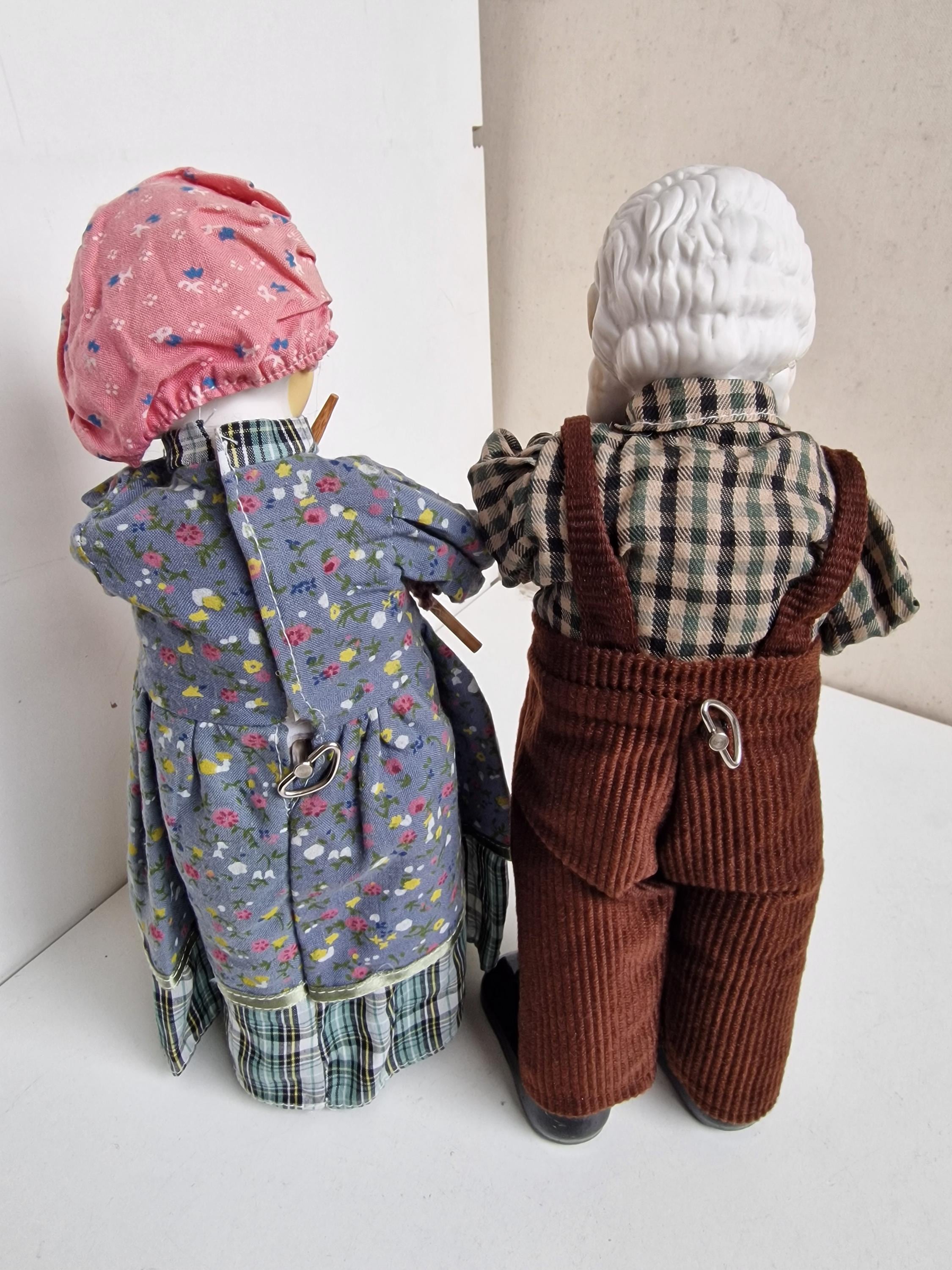 Vintage German Musical Porcelain Dolls, Erzgebirge Moving Gnomes, 1960s ...