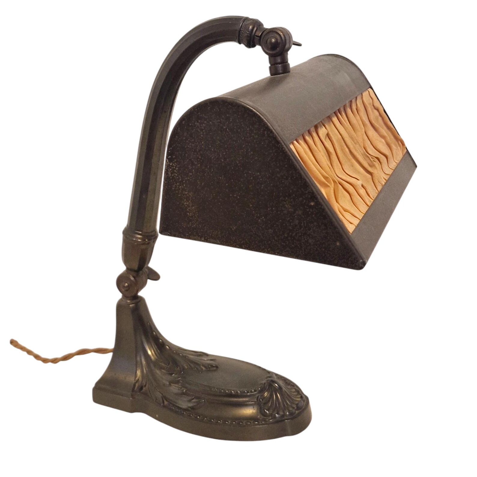 Art Nouveau Desk Lamp, Jugendstil Clerk Lamp, Adjustable Shade - Etsy