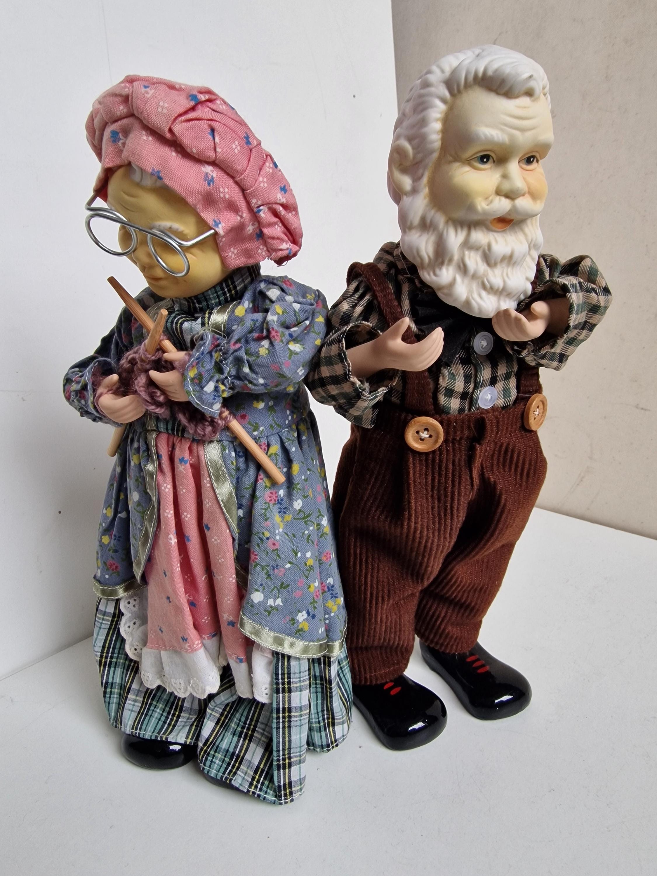 Vintage German Musical Porcelain Dolls, Erzgebirge Moving Gnomes, 1960s ...