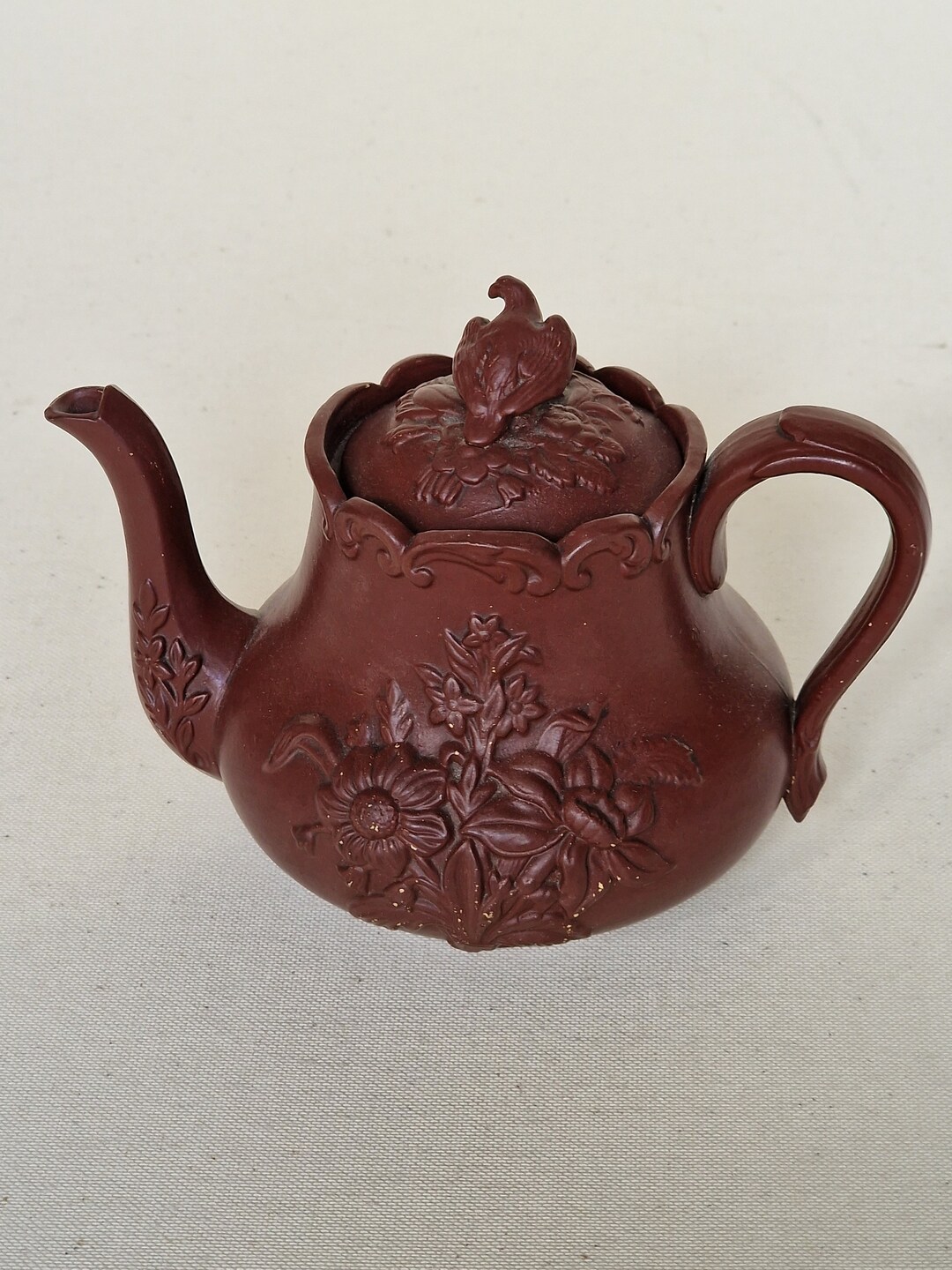 Basaltware Tea Jixing Theepot Met Adelaar Op Top Vintage Terracotta - Etsy