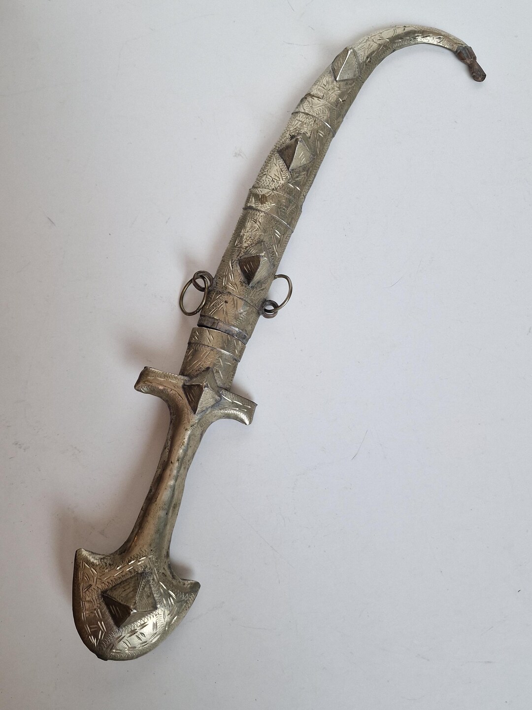 Islamic Antique Silver Collector Dagger, A North African Jambiya, Knife ...