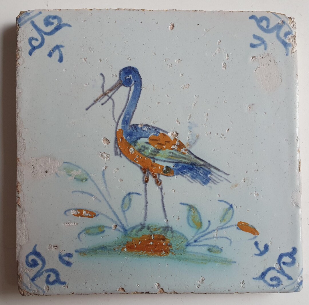 Polychrome Stork With Eel, Coat of Arms the Hage, Symbol for Luck ...
